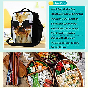 ANYFOCUS Lunch Bag, Durable Insulated for Kids Boys Girls Cooler Bag Cat Print