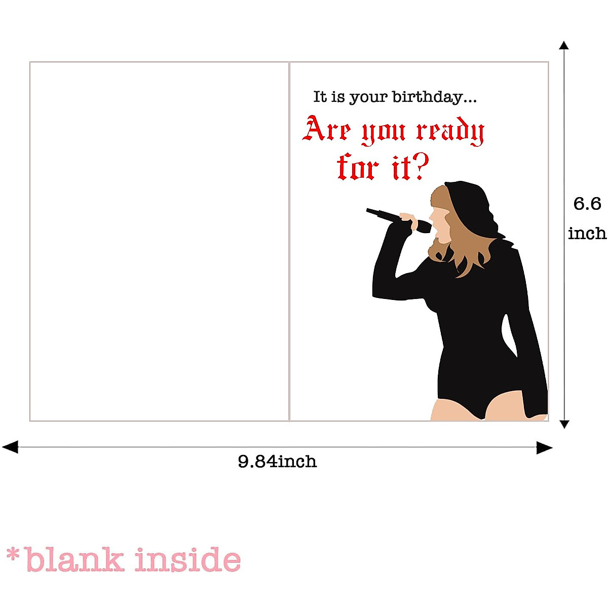 Sincerez Song-Inspired Birthday Card and Envelope Set - 'Are You Ready for It?' - Music Birthday Card for Friends, Sisters, Daughters, Nieces