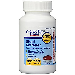 Equate - Stool Softener 100 mg, 140 Capsules (Compare to Colace) (1)