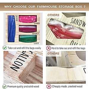 Party Funny Ziplock Bag Storage Organizer and Dispenser for Kitchen Drawer, Suitable for Gallon, Quart, Sandwich & Snack Variety Size Bag (1 Box 4 Slots)