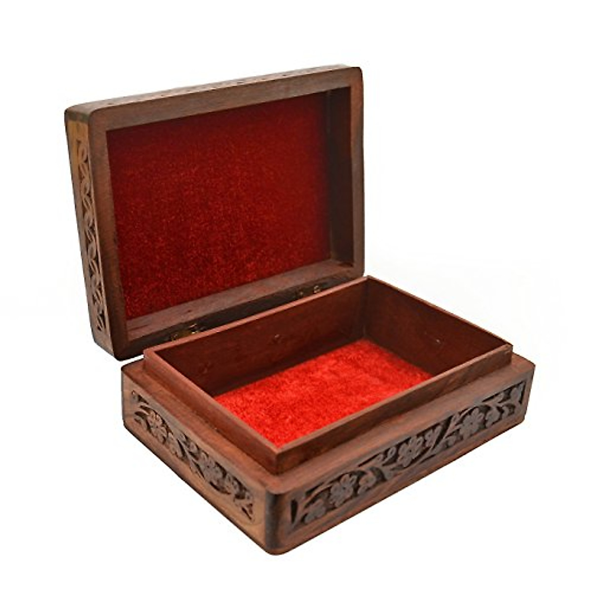 New Age Source The Carved Wood Box Flower of Life