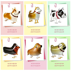 KESOTO 6pcs Fun Walking Animal Balloons, Dog Balloons for Kids Birthday Party Decorations Puppy Birthday Party Supplies for Kids