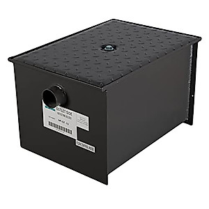Wentworth 30 Pound Commercial Grease Trap Interceptor for Restaurant Under Sink Kitchen, 15 GPM, WP-GT-15