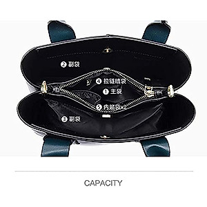 Women Big Capacity Vegan Leather Handle Bags Fashion Personality Casual Bucket Crossbody Bags Satchel Handbags Totes