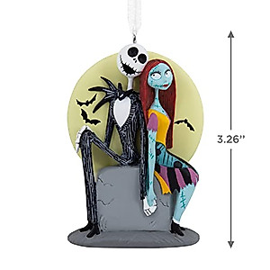 Hallmark Disney Tim Burton's The Nightmare Before Christmas Jack and Sally on Tombstone Christmas Ornament (0003HCM0845)