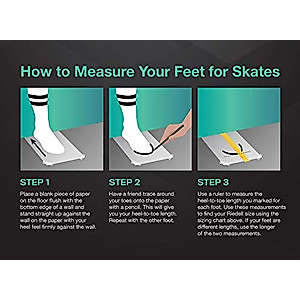 Riedell Skates - R3 - Quad Roller Skate for Indoor / Outdoor | Black | Size 7