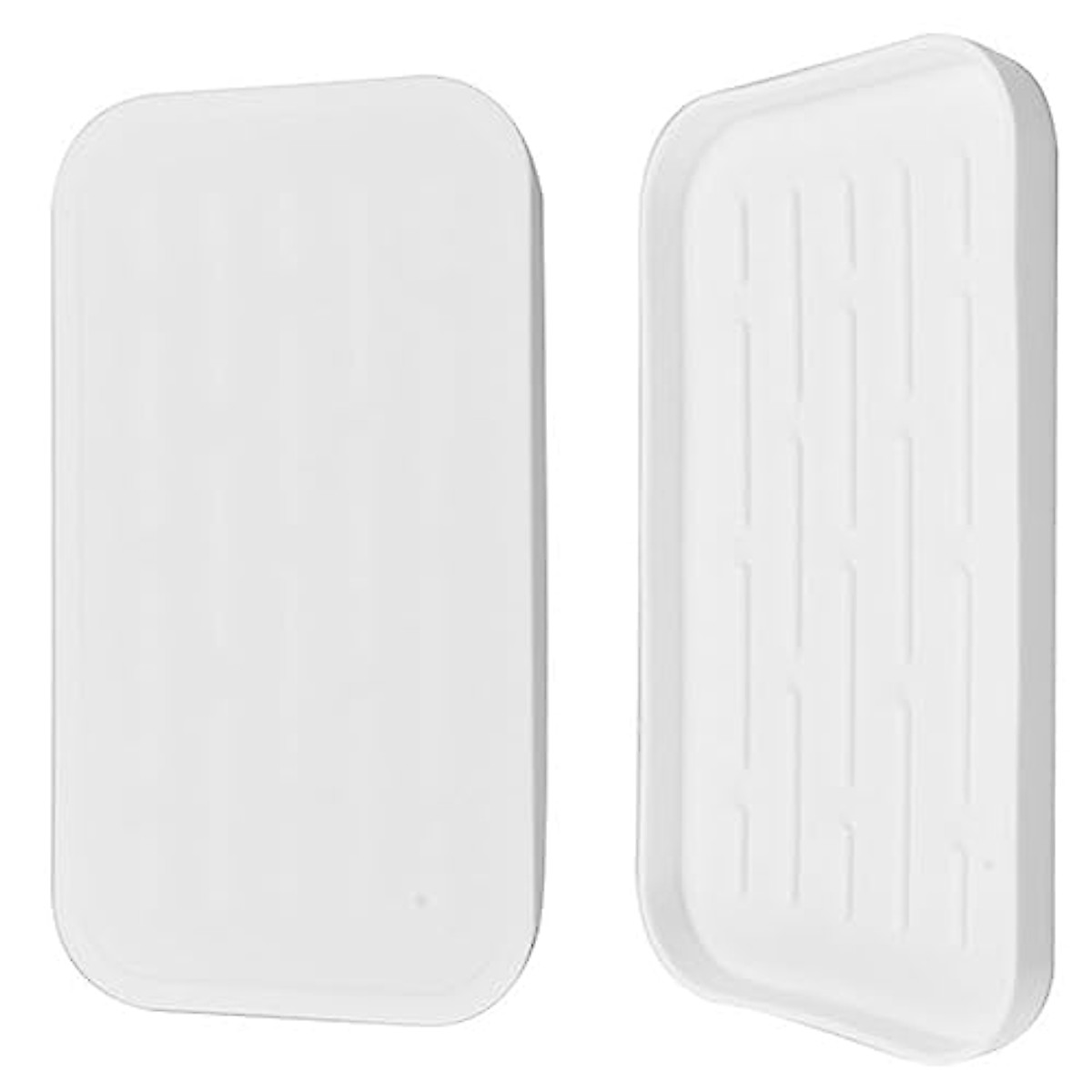 2 Pack Kitchen Sink Organizer Tray Silicone Drainage Tray Dish Drying Mat Dish Drying Mat Kitchen Counter Sink