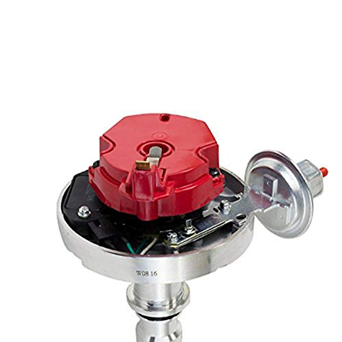 A-Team Performance - HEI Complete Distributor 65K Coil - Compatible with Ford F100 F150 F250 E100 E150 Straight 6 Cylinders 240 300 One Wire Installation Red Cap