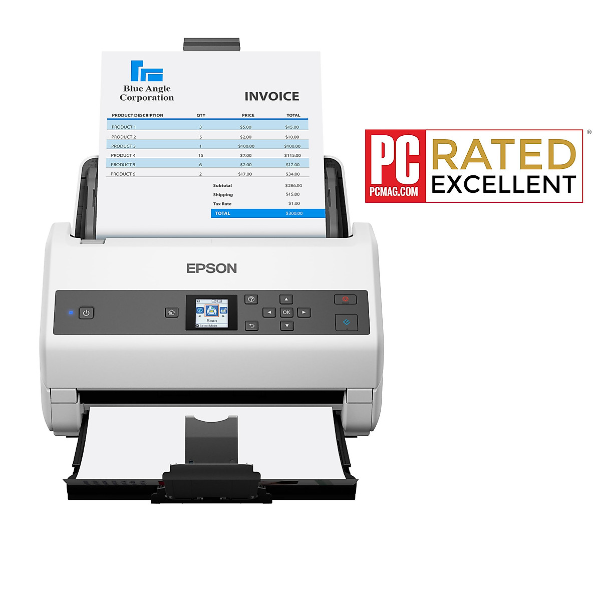 Epson Workforce DS-970 Sheetfed Scanner - 600 dpi Optical,White