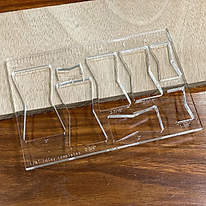 ETFOBMI Router Template for Woodworking, 8 in 1 Router Jig Bow tie Template Jia for Woodworking, Butterfly Inlay Template Decorative Bowtie Router Template