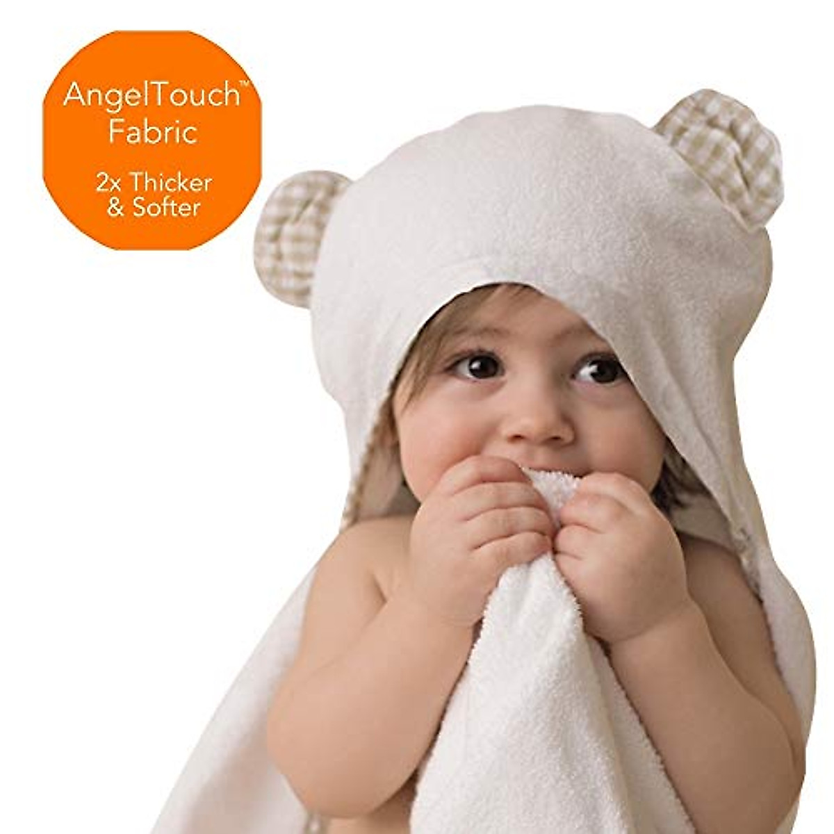 Channing & Yates Premium Boutique Toddler Robe - Organic Hooded Bathrobe Towel - Soft Towel Robe - Toddler Bath Essentials (White)