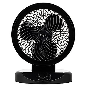 Ozeri Brezza 360 10" Oscillating Table Fan, with Orbital Motion Technology, Black