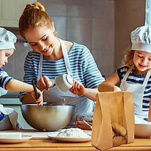 50 Large Paper Bread Bags Homemade Bread Sourdough Bread Bags Paper Biodegradable Pastry Bakery Bag with Window for Freshness and Safety - Baked Food Storage Label Seal Sticker