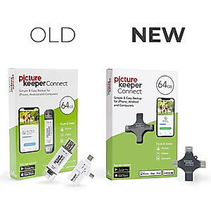 Picture Keeper Connect Photo & Video USB Flash Drive for Apple, Android & PC Devices, 64GB Thumb Drive