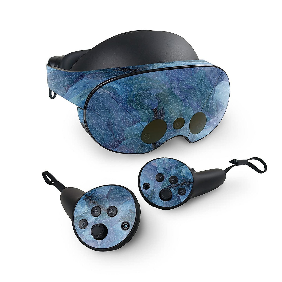 MightySkins Glossy Glitter Skin Compatible with Meta Quest Pro - Typhoon | Protective, Durable High-Gloss Glitter Finish | Easy to Apply, Remove, and Change Styles | Made in The USA