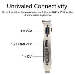 KAER GT 730 Graphics Card, 4GB DDR3, DirectX 11 128 Bit, VGA/DVI-D/HDMI, PCI Express 2.0 x 16, Nvidia Video Card, Computer GPU
