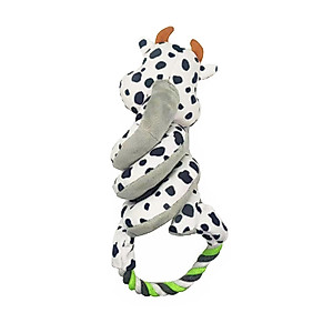 Zcooks Squeaky Dog Toys for Large Dogs, Interactive Tug of War Puppy Toys with Pull Rope, Stuffed Pet Dog Toys with Soft Fabric Suitable Rope Dog Toys for Small, Medium, and Big Dogs