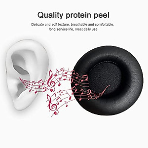 Aiivioll Replacement Ear Pads Compatible with SYNCHROS E50BT E50 S500 S700 Wireless EarPads Headphones Ear Pads Protein PU Leather Ear Pads Repair Parts (Black)