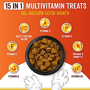 ZooChews Dogs Multivitamin - Support Dog's Immune Response, Skin, Coat and Joints - Vitamins and Glucosamine for Dogs - 180 Tasty Chews - Vitamins for All Breeds dogs