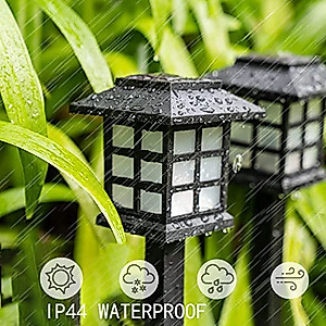 Solar Lights Outdoor Waterproof Landscape Lights for Decoration Solar Outdoor LED Lights Auto On/Off (2 Pack), Solar Lights for Yard, Garden, Landscape, Pathway, Lawn, Driveway (Warm Light)