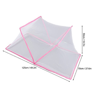 Shanrya Bed Net Tent, Crib Tent, Foldable Transparent Comfortable Sleeping Environment Lightweight Baby Net (49.2 X 26 X 22.4in)