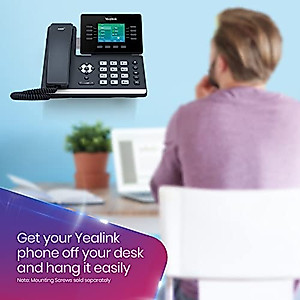 Yealink Wall Mount Bracket for Yealink T48 IP Phones Series, Global Teck Bundle with GTW Microfiber Cloth - Compatible with Yealink SIP-T48S, SIP-T48G, SIP-T48U IP Phone Models