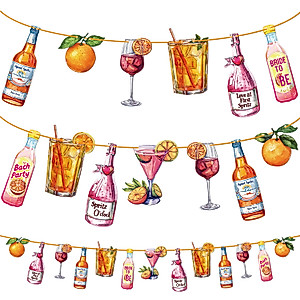Aperol Spritz Party Spritz Party Decorations Spritz Themed Party Banner Bridal Shower Bachelorette Decorations Cocktail Wedding Party Supplies Favor
