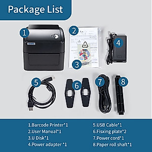 VRETTI Shipping Label Printer, Thermal Label Printer for Shipping Packages, 4x6 Barcode Label Printer Compatible with Windows & Mac System, Label Maker Machine for Small Business UPS Ebay Amazon label