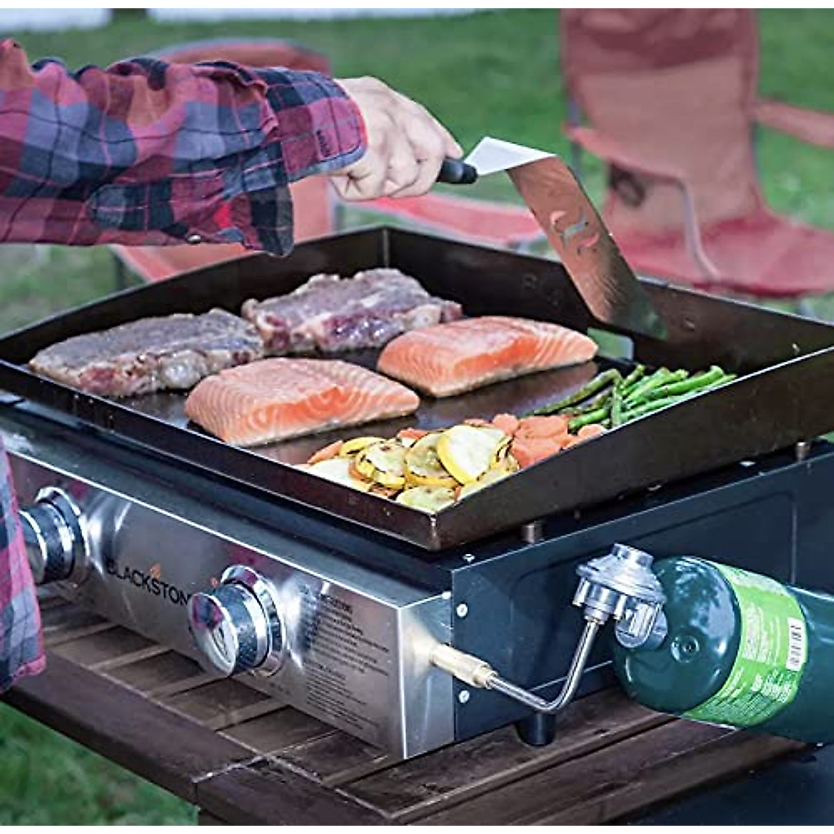 Blackstone Griddle 22″ Tabletop 2 Burner 24,000 BTU Grill with Cover included