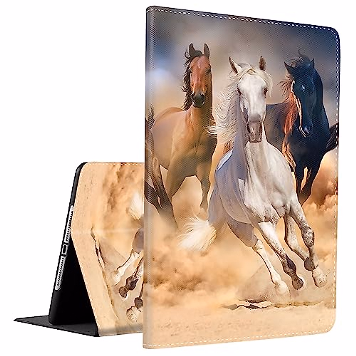 Case for iPad Pro 11 Inch 4th/3rd/2nd/1st Generation 2022/2021/2020/2018, Fit Also iPad Air 4/5 th 10.9 inch Adjustable Stand Auto Sleep/Wake, Horse