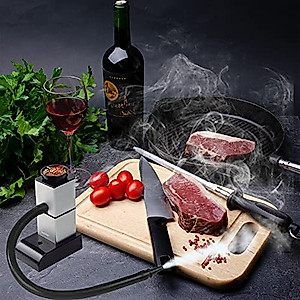 CREATIVECHEF Handheld Smoker smoking gun Cocktail Smoker Mini Smoker to Enhance Taste for Meat Sous Vide BBQ Cocktail Drinks&Cheese(SG18-Golden)
