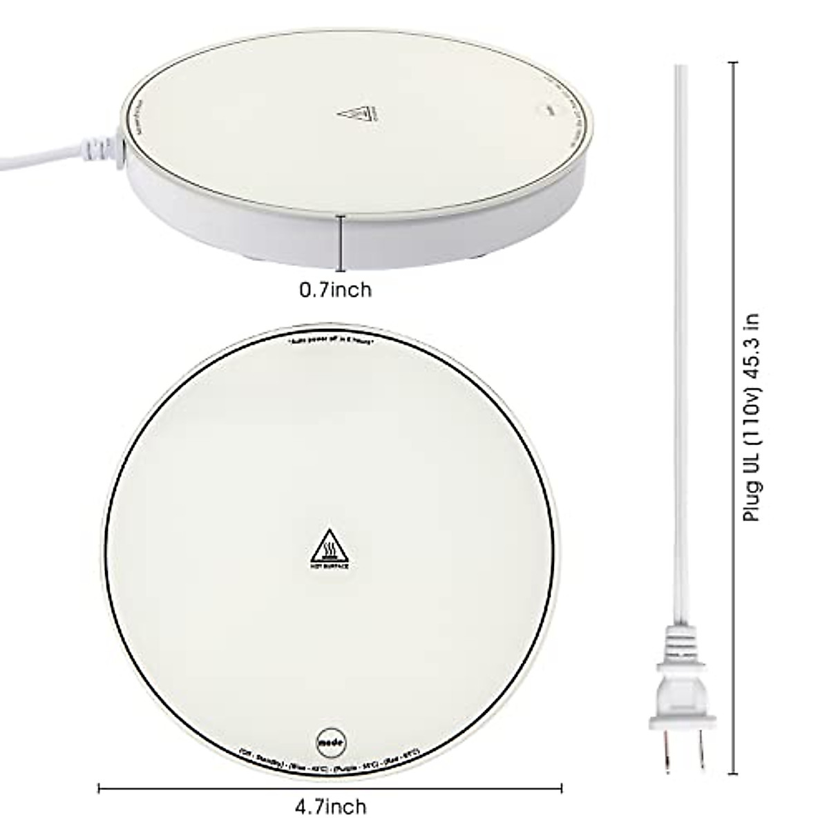 Coffee Mug Warmer, Electric Coffee Warmer for Desk with 6 Hours Auto Shut Off, Smart Candle Warmer 3 Temp Settings(113°F/131°F/149°F)