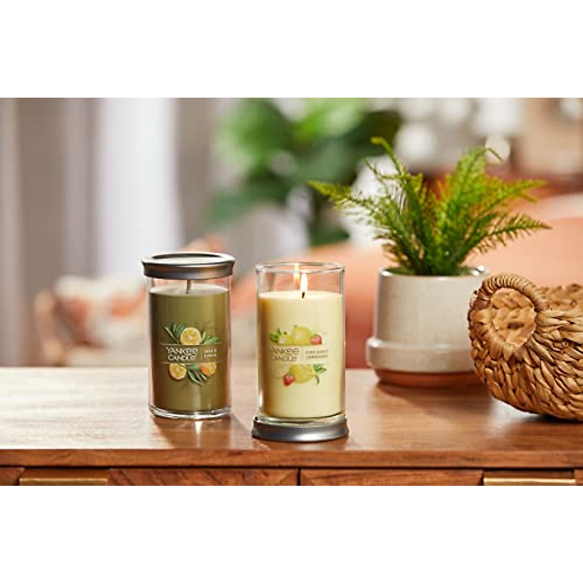 Yankee Candle Sage & Citrus Signature Medium Pillar Candle, 14.25oz