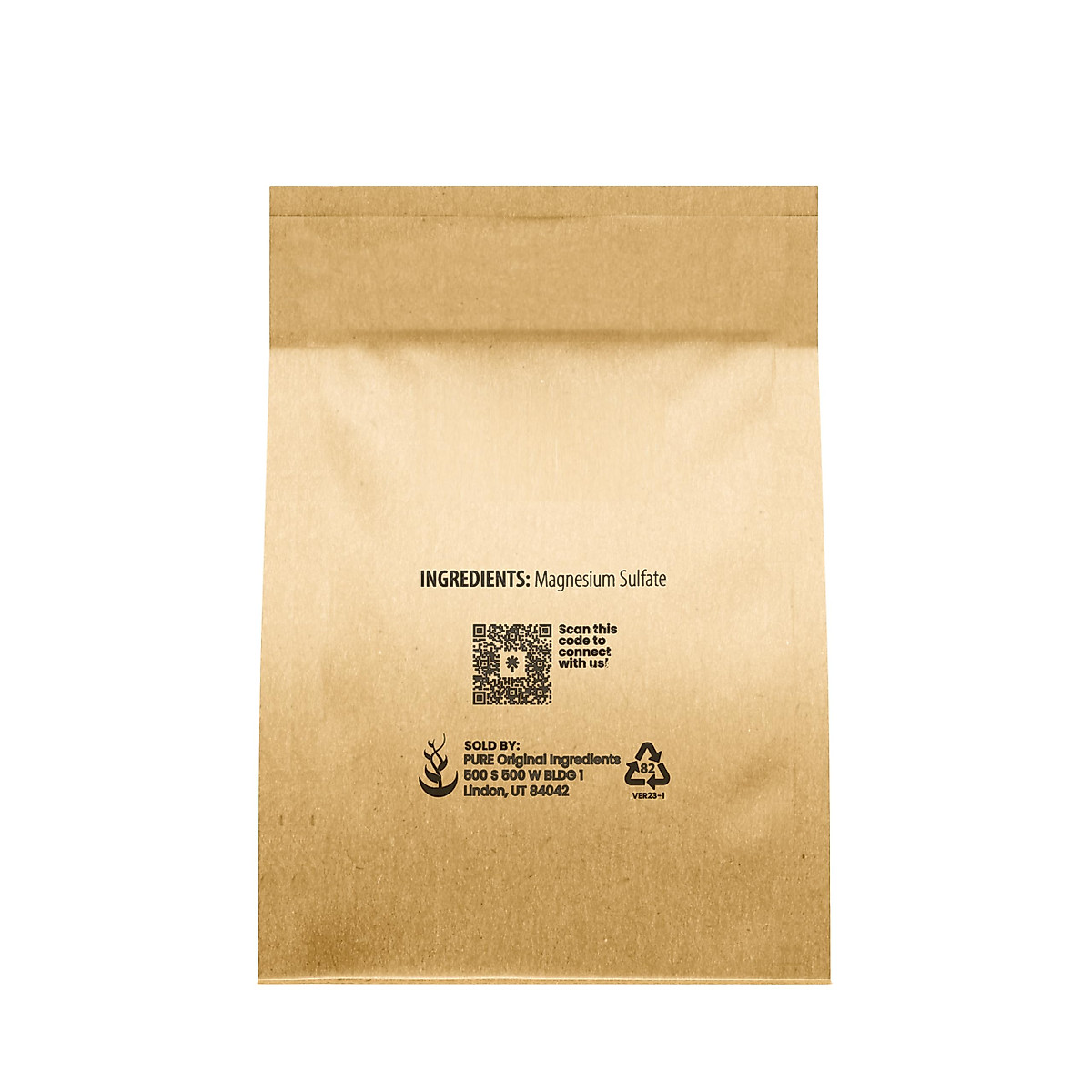 Pure Original Ingredients Epsom Salt (4 oz) Pure Magnesium Sulfate, Food Grade, Soaking Solution