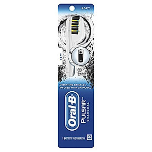 Oral-B Pulsar Battery Toothbrush With Charcoal Infused Bristles, Soft