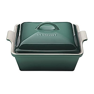 Le Creuset Stoneware Heritage Covered Square Casserole, 9-Inch, Artichaut