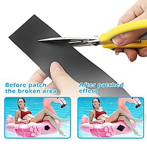 Kayak Patches Raft Patch PVC Inflatable Repair Rafts Waterproof Boat Repair Patches for Inflatable Raft Boat Canoe Kayak (Black)