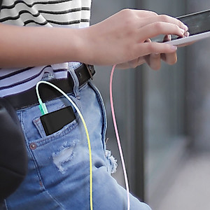 UMETRAVEL Lightning Cable MFi Certified iPhone Charger Cable Nylon Braided Charging Cord Lightning to USB A Cable for iPhone and More 3.3ft (Rainbow)