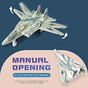 OTONOPI Fighter Jet Toy Model Airplane Playset Aircraft Plane Military Air Force Set Diecast Pull Back Toy Planes F-15 F-16 F-18 Model Birthday Gift for Boys Toddler Kid Girl Age 3+ Party Favor 8 Pack