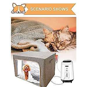 YHWD Pet Dog Cat Oxygen ICU Cage, 100L Puppy Incubator, PET Brooder Nursery, Puppy Nncubator for Cough Breathing Treatment Nebulization Box （Contains only Box）