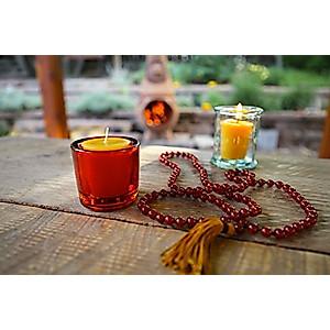 Bluecorn Beeswax 100% Pure Beeswax Votives (4 Pack, Raw)