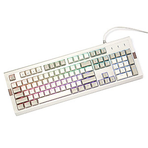 Epomaker Ajazz AK510 104 Keys Retro Mechanical Keyboard with PBT SP Spherical Keycaps and RGB Backlight for Gamer, Programmer, Office Work for or iOS Android Windows (Zorro Brown Switch) (Renewed)
