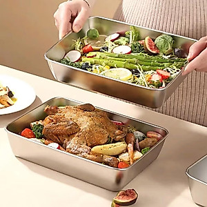 MANHONGYU 2PCS Stainless Steel Meal Prep Containers, Stainless Steel Containers with Lids, Food Storage Containers Airtight, BPA Free