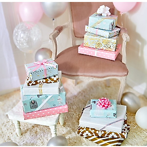 American Greetings Reversible Wedding Wrapping Paper, Bridal Designs (4 Rolls, 120 sq. ft.)