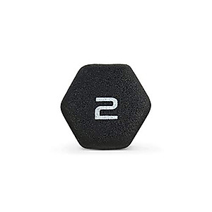 CAP Barbell Black Neoprene Coated Dumbbell, 2 lb Single
