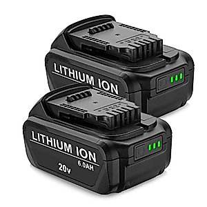 ORHFS 6.0Ah 20V Max Battery Replacement Compatible with Dewalt 20V Max XR DCB205 DCB204 DCB206 DCB205-2 DCB200-2 DCB180 DCD985B DCB200 DCD/DCF/DCG Series 2 Packs