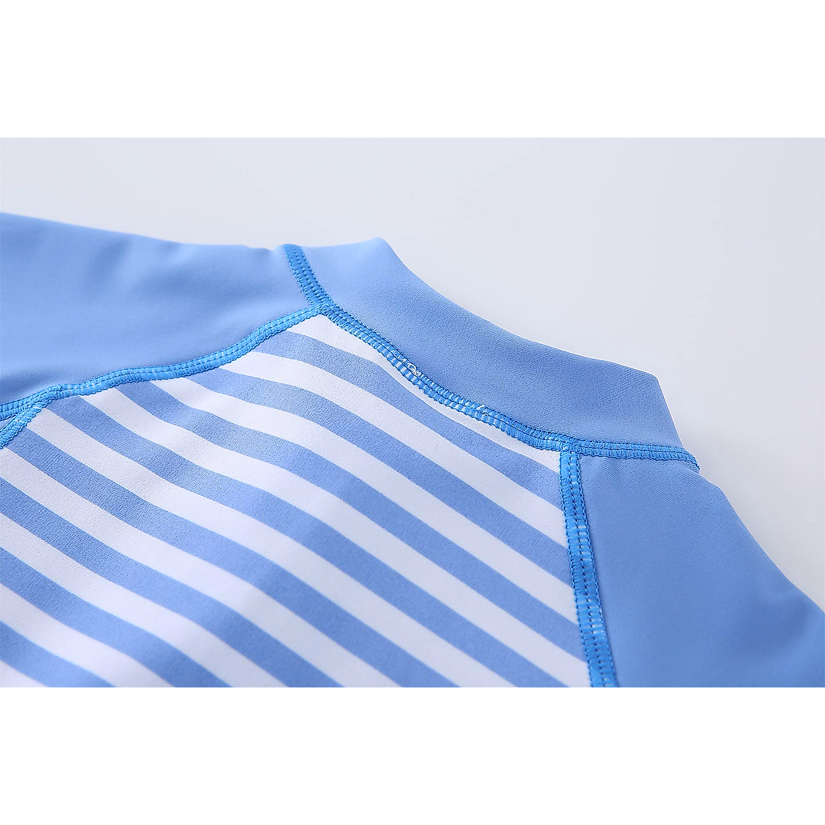 Wishere Boy's Rash Guard Shirt Upf 30+ Swimsuit, New Stripe, 6-12 Months
