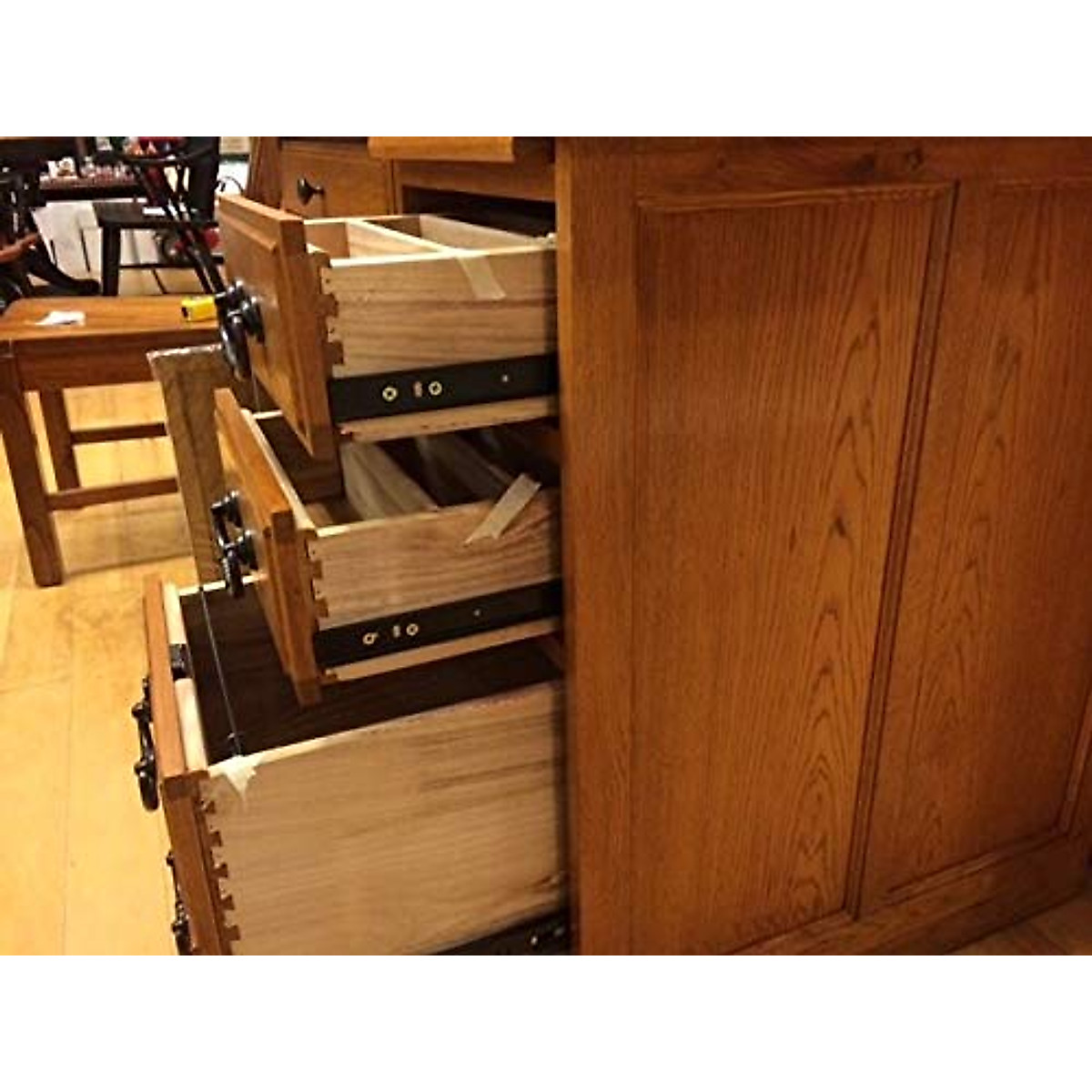 Small Roll Top Desk for Home Office Or Student Solid Oak Wood Single Pedestal 40.5Wx24Dx45H Harvest Stain Quality Crafted Construction Locking File Drawers Dovetailed Secretary Desk Easy Assembly