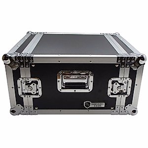 Harmony Audio Cases HC6UAD DJ Flight Amp 6U Rack Space Road Travel Amplifier Case