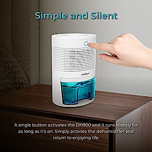 aerbyon DH900 Energy Efficient Dehumidifier 190 sq.ft coverage with Auto Turn Off at Full Tank, 30oz Portable, Lightweight, and Quiet dehumidifier for use in Home, Bedroom, Bathroom, Closet, Kitchen, 2-year warranty